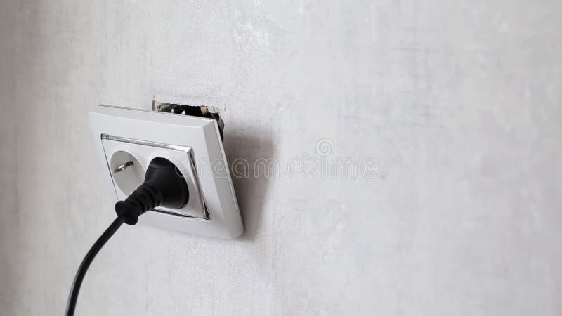 Mad Man Get Electric Shock Holding Electricity Cable and Look at Camera ...