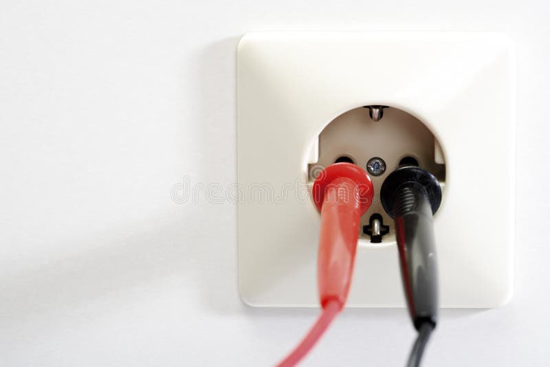 Socket with two cables stock image. Image of closeup - 50498587
