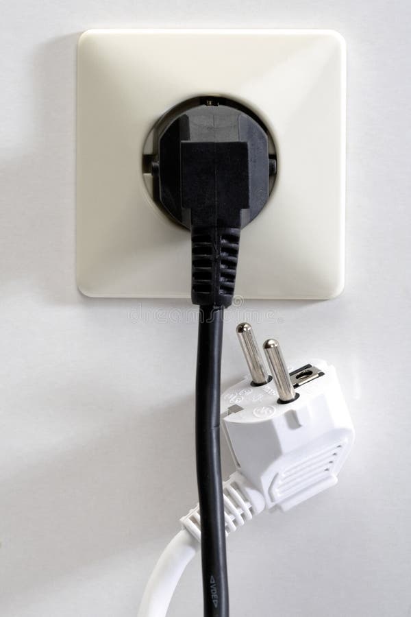 Socket and Two Plug Connectors Stock Image - Image of contrast, life ...