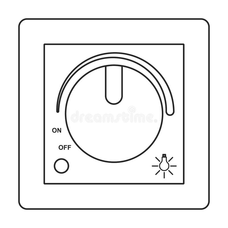 Socket Van Switch Vector Iconcontour Vectorpictogram Geïsoleerd Op ...