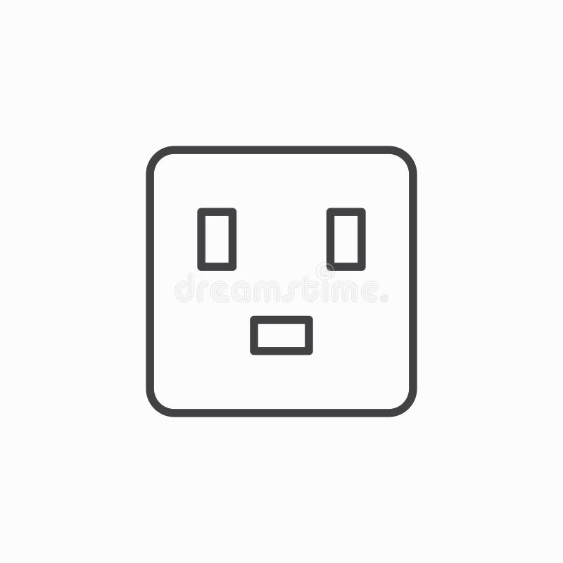 Socket vector icon set stock vector. Illustration of home - 340399367