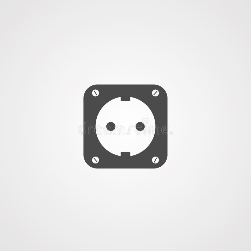 Socket Vector Icon Sign Symbol Stock Vector - Illustration of line ...