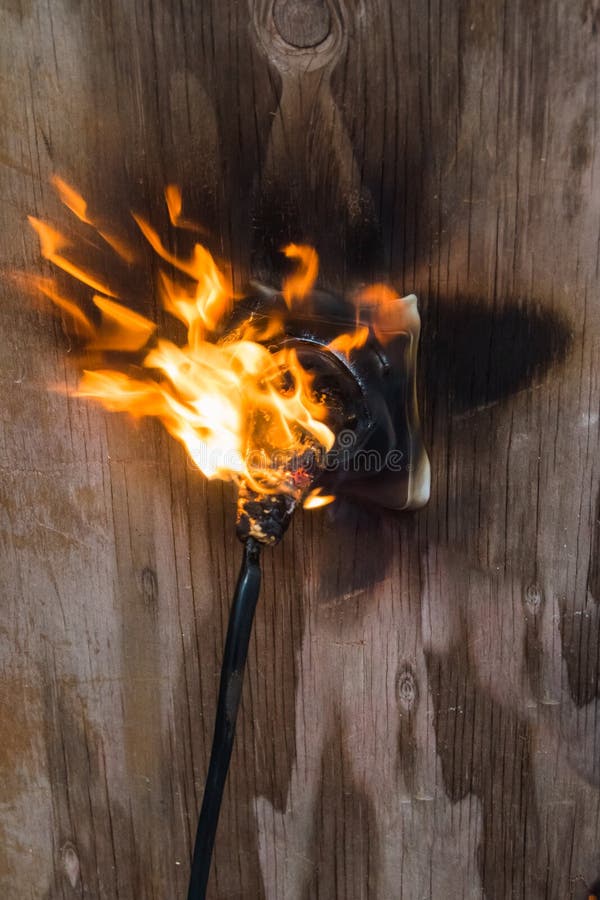Fire, Wire in Fire and Smoke Stock Image - Image of breaker, electrical ...
