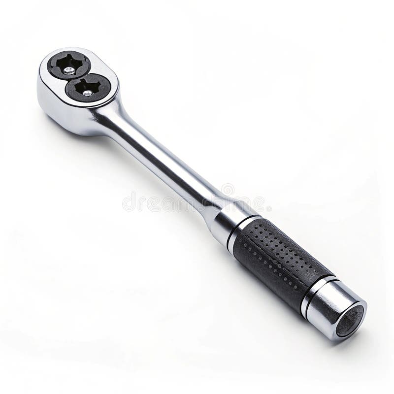 Socket Wrench with Ratchet Mechanism on White Background Stock ...