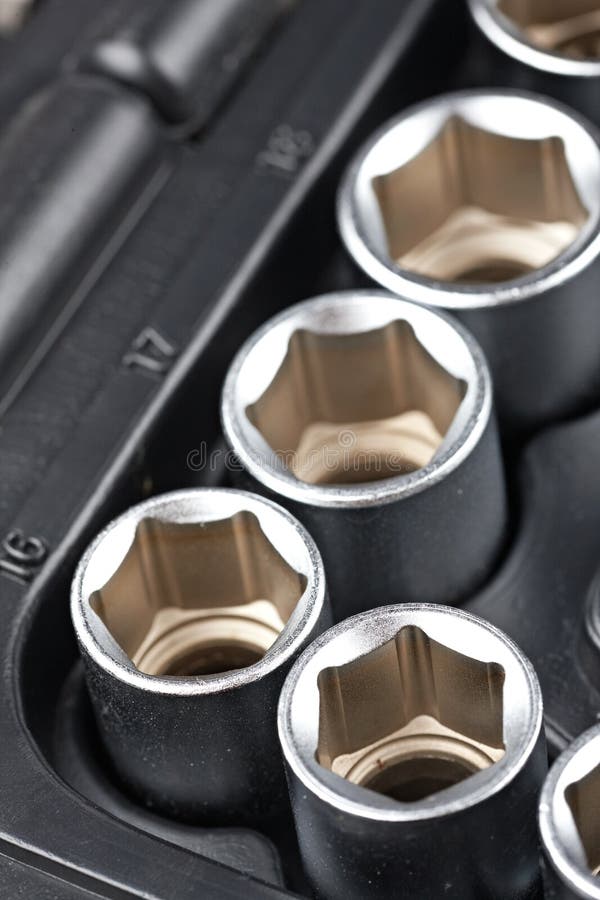Socket wrench set stock image. Image of mechanical, handtools - 13551749