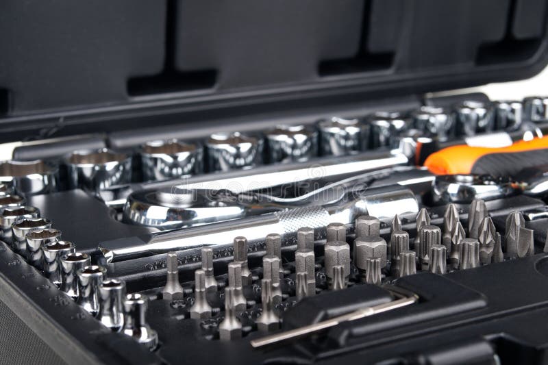 Socket wrench set stock image. Image of container, renovation - 337522951