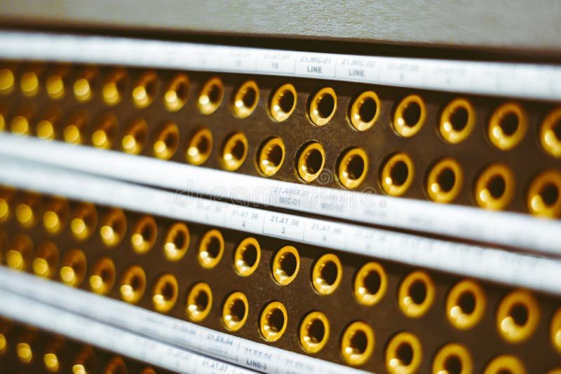 Sockets for the Audio Cables in the Equipment Rack Stock Photo - Image ...