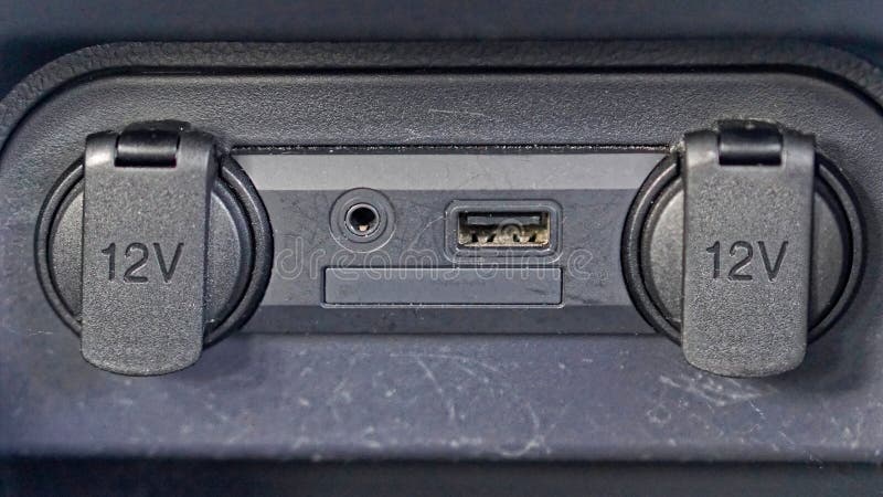 Sockets in car stock image. Image of auto, power, jack - 201270669