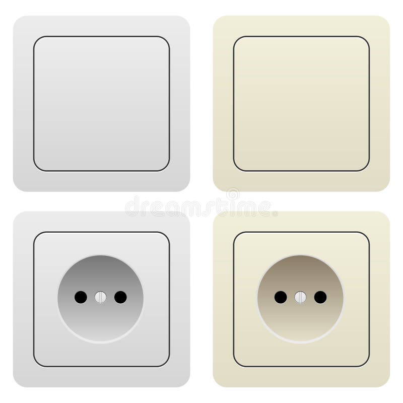 Sockets and switches stock vector. Illustration of light - 23236155