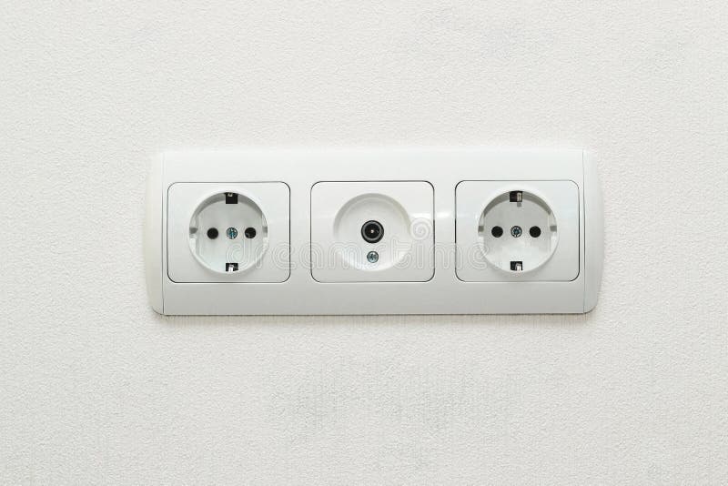 Sockets in the Wall Together with an Input for an Antenna for ...