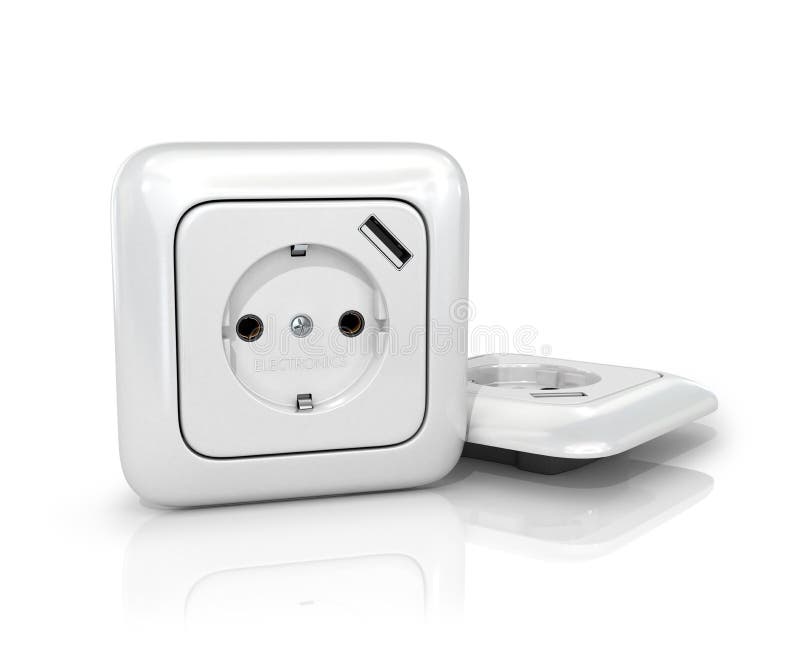 Sockets on a White Background. Stock Illustration - Illustration of ...