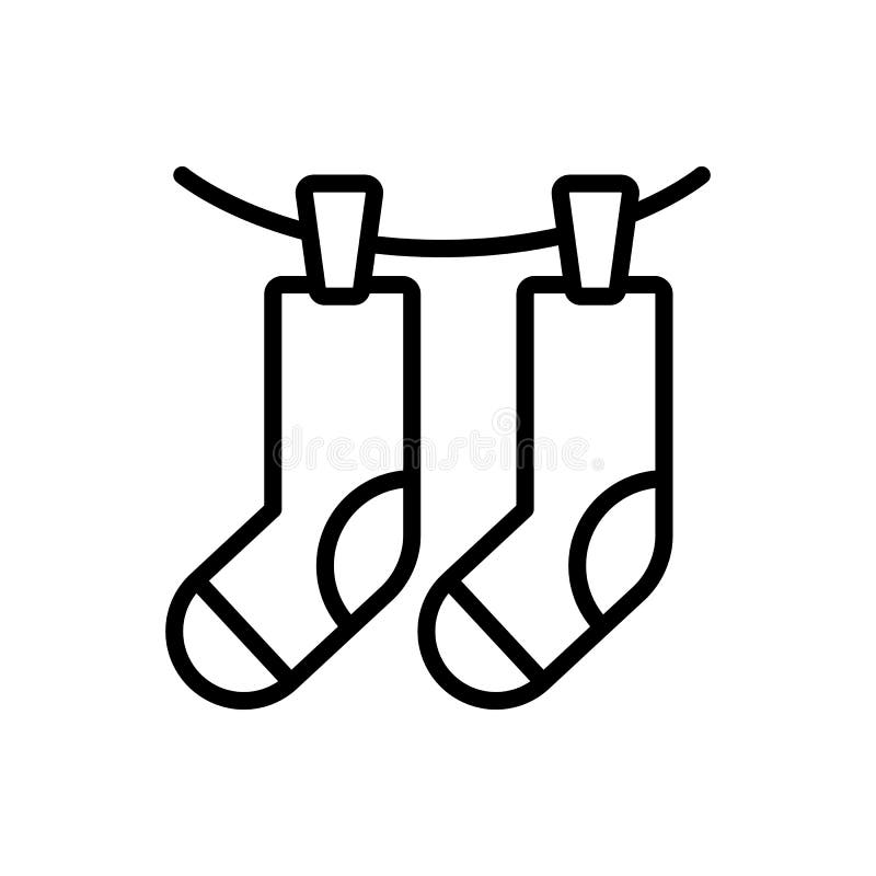 Clean Socks Icons Set Color Stock Vector - Illustration of hanging ...