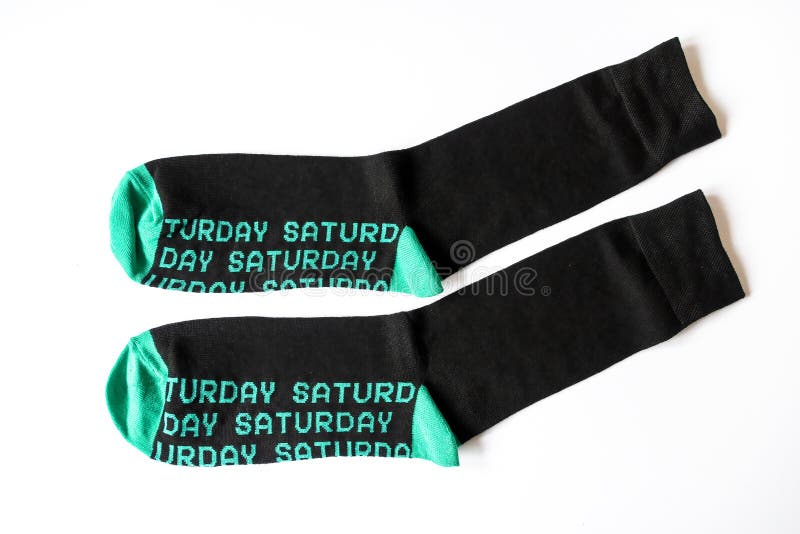 Socks with the Days of the Week Saturday Stock Photo - Image of style ...