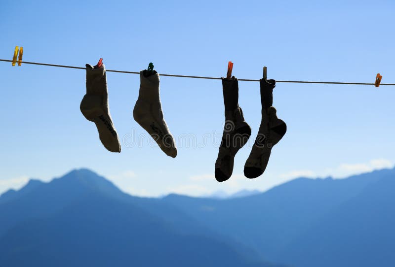 Socks drying stock image. Image of grey, freedom, hang - 56848329
