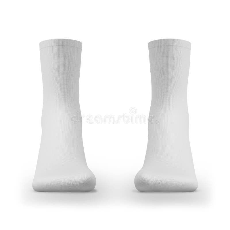 Socks Front View on White Background Stock Image - Image of style ...