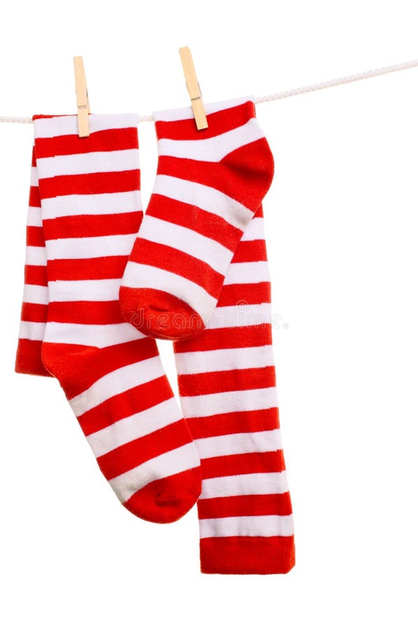 Socks hanging on a rope stock image. Image of sock, stained - 29465475