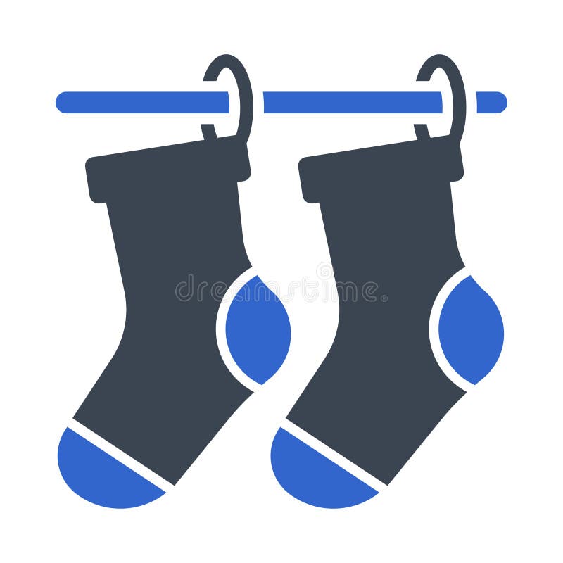 Socks Icon stock vector. Illustration of symbol, footwear - 262571496