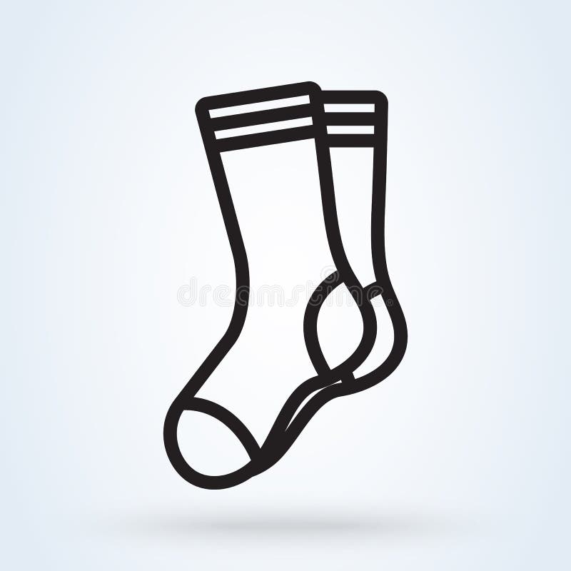 Socks Outline Stock Illustrations – 7,998 Socks Outline Stock ...