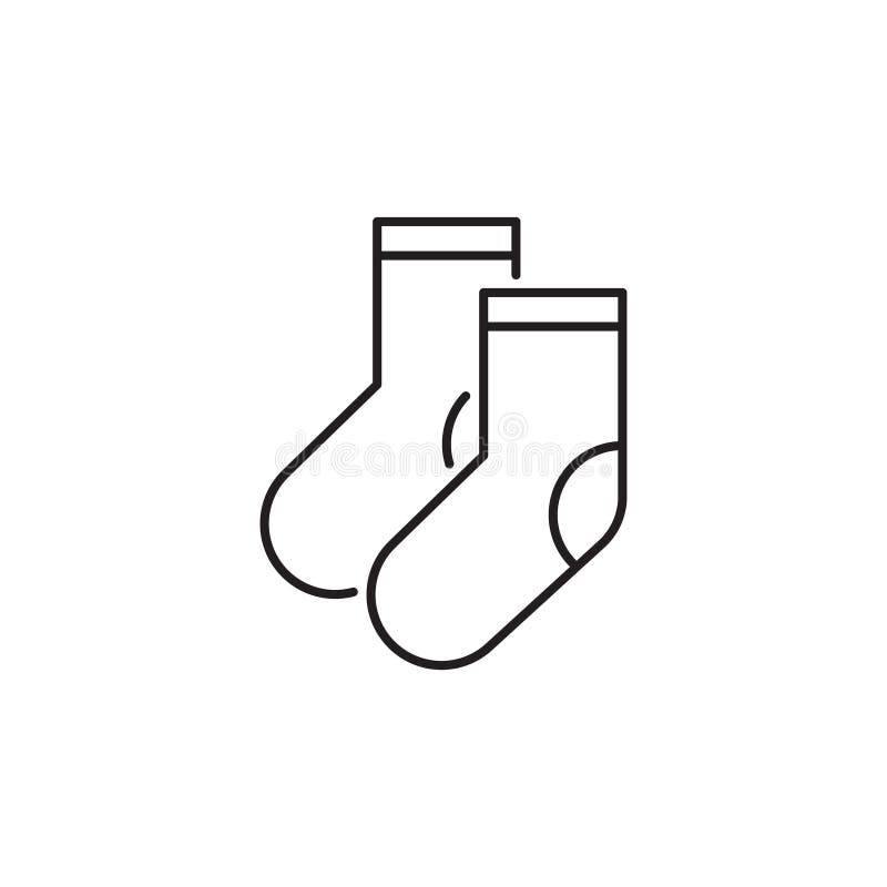 Socks Icon in Modern Outline Style Design Stock Illustration ...