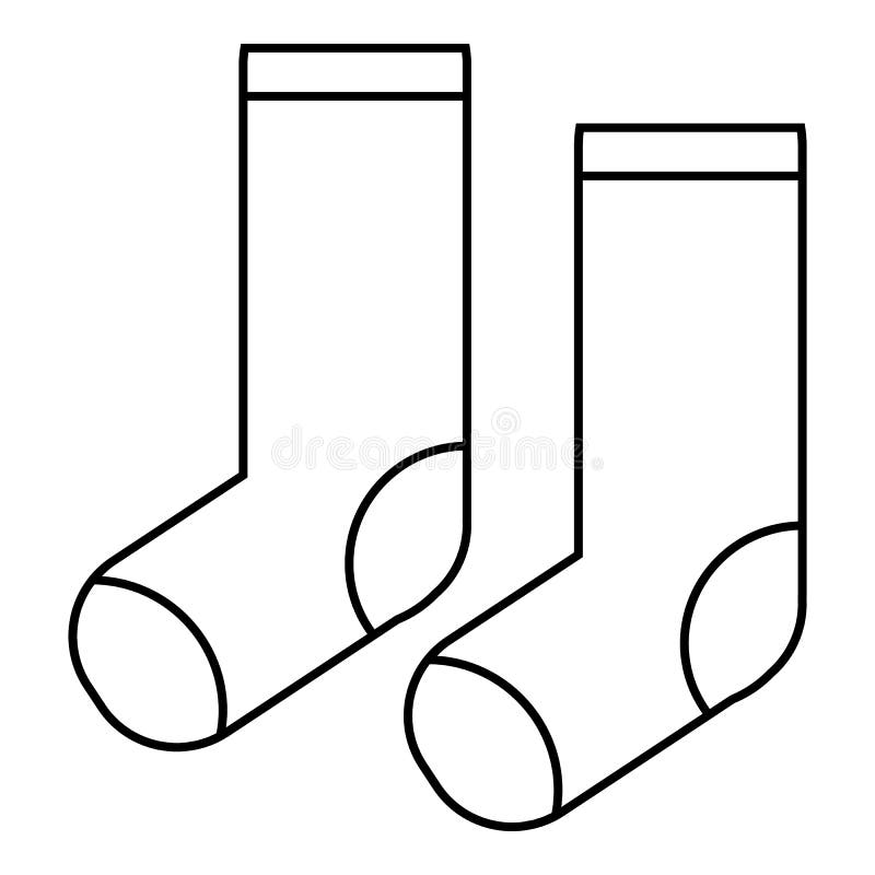 Socks icon, outline style stock vector. Illustration of cold - 79540551