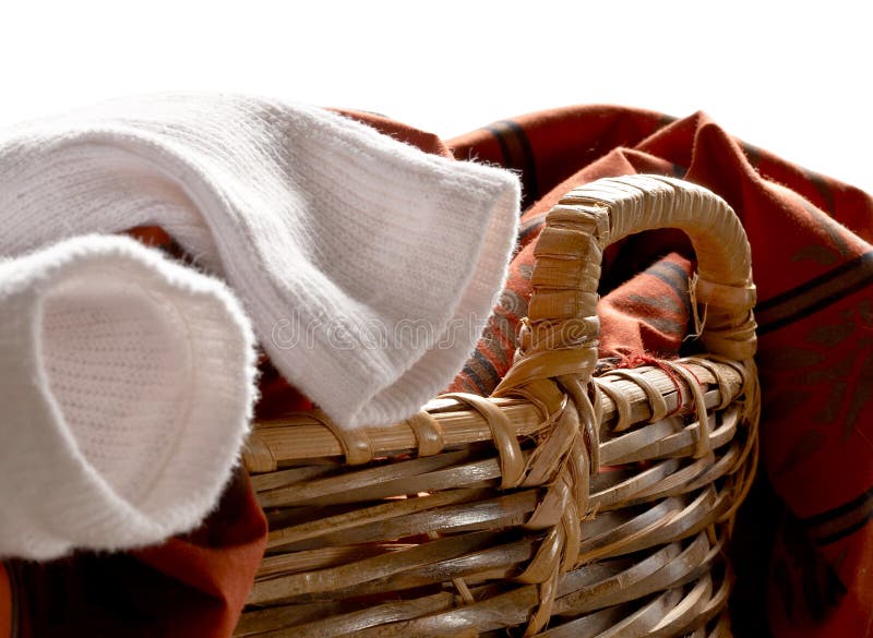 Socks in laundry basket stock photo. Image of handles - 21466178