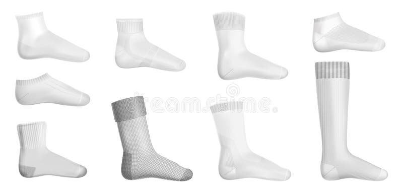 Socks Layouts Realistic Set Stock Vector - Illustration of training ...