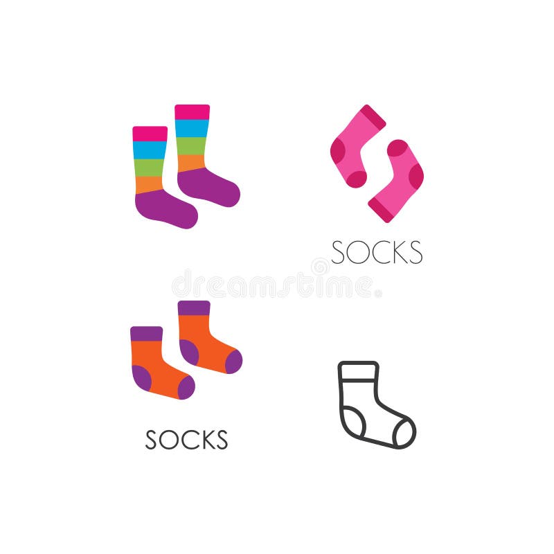 Socks stock vector. Illustration of cotton, abstract - 206297860