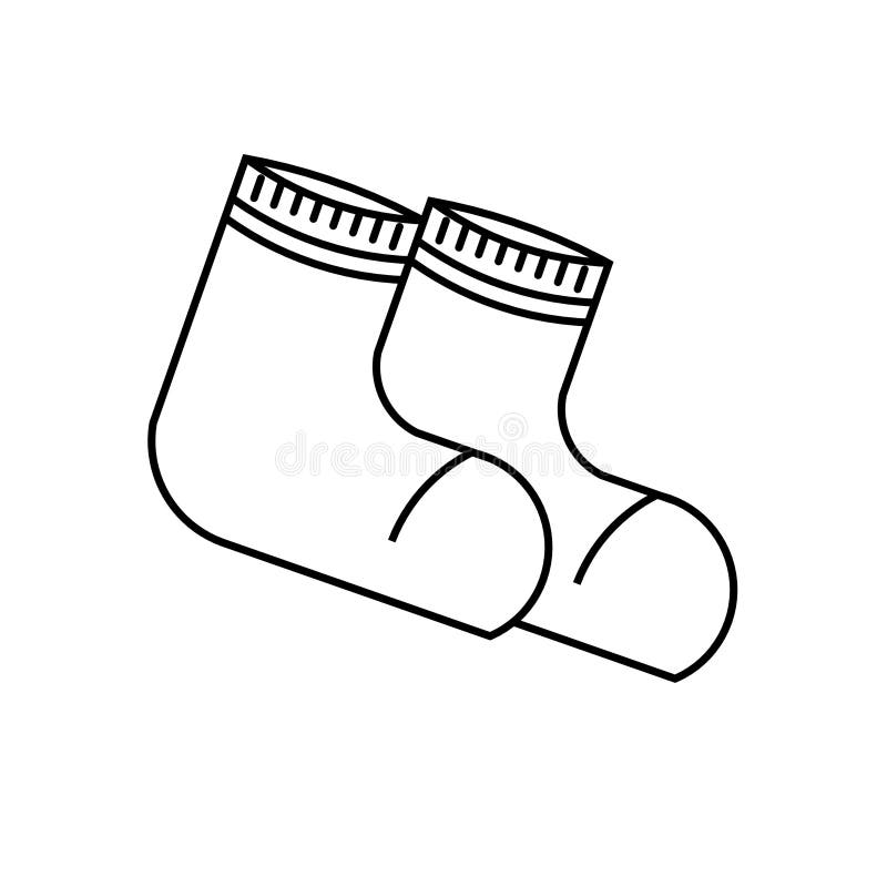 Socks Outline Stock Illustrations – 8,379 Socks Outline Stock ...