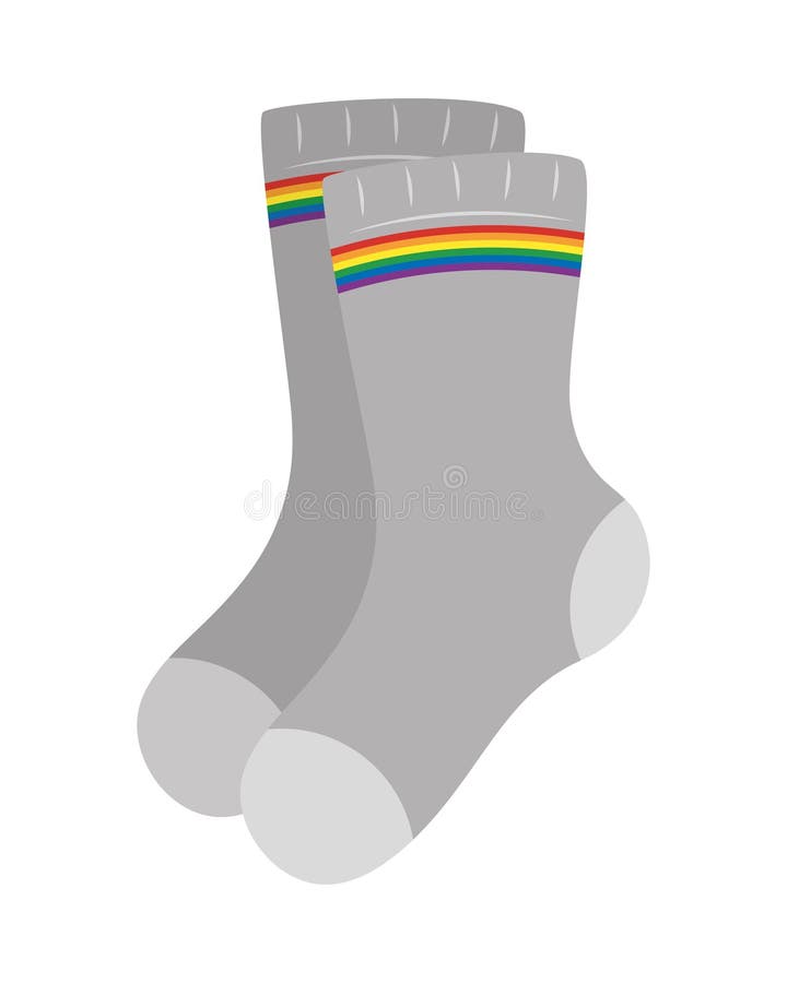 Socks with Rainbow Pride Stripes Illustration Stock Vector ...