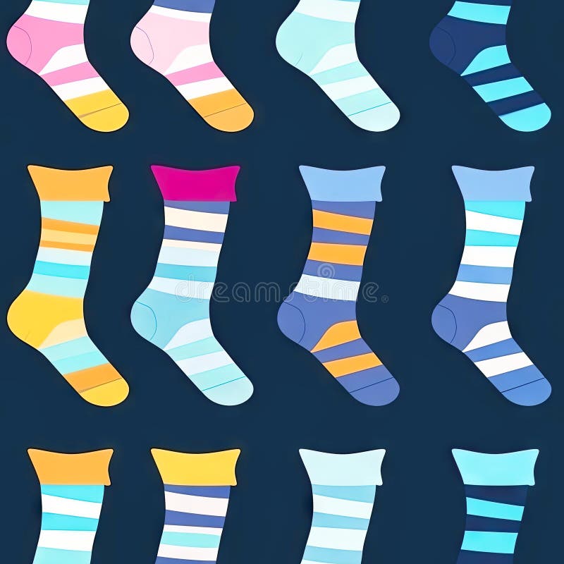 Socks with Shadow Pattern Banner Wallpaper Simple Stock Photo - Image ...