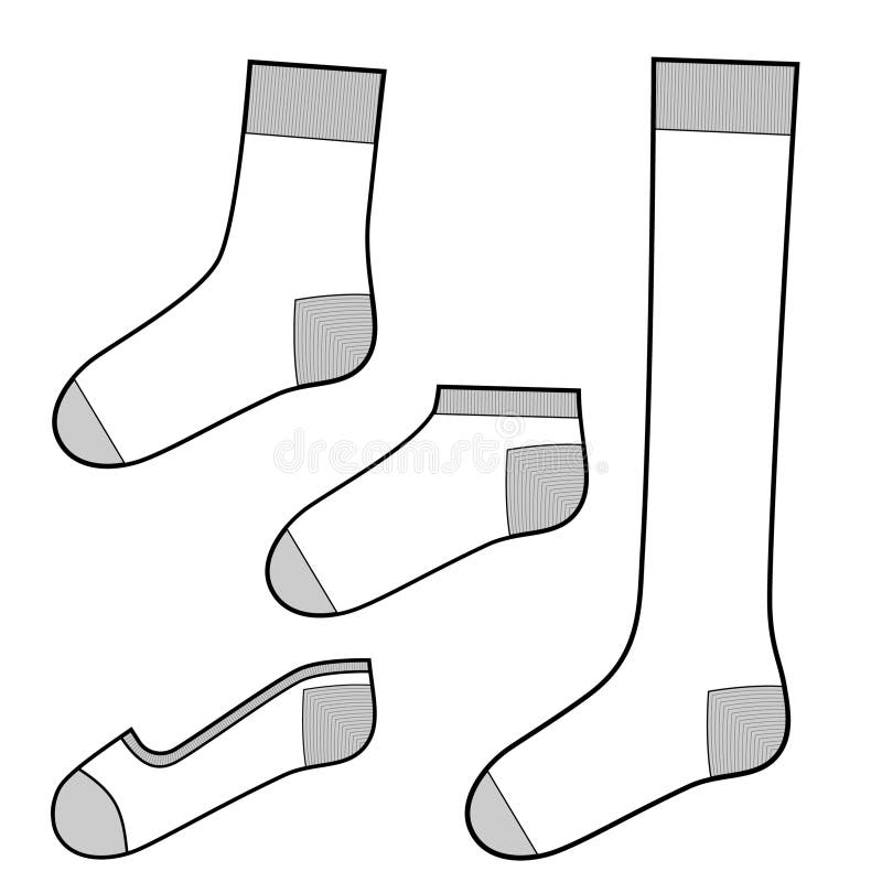 Set of Socks, Template Vector Illustration Stock Vector - Illustration ...