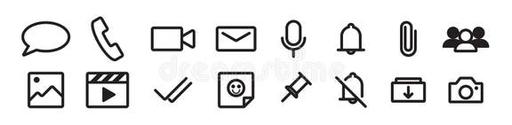 Media Social Icob Set, Messanger Symbil Bundle Stock Vector ...