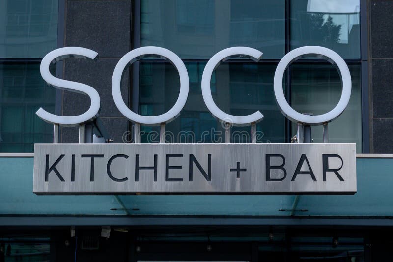 SOCO Kitchen and Bar Restaurant Sign in Toronto Editorial Photo - Image ...