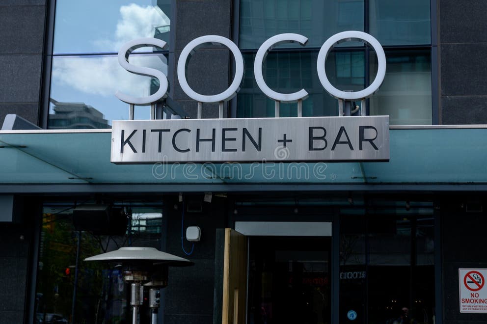 SOCO Kitchen and Bar Restaurant Sign in Toronto Editorial Stock Photo ...