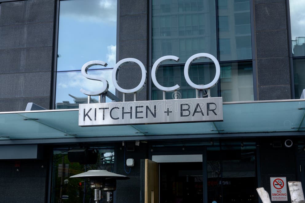SOCO Kitchen and Bar Restaurant Sign in Toronto Editorial Stock Photo ...