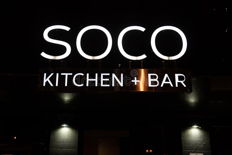 Soco Kitchen Bar Restaurant Sign Toronto Stock Photos - Free & Royalty ...