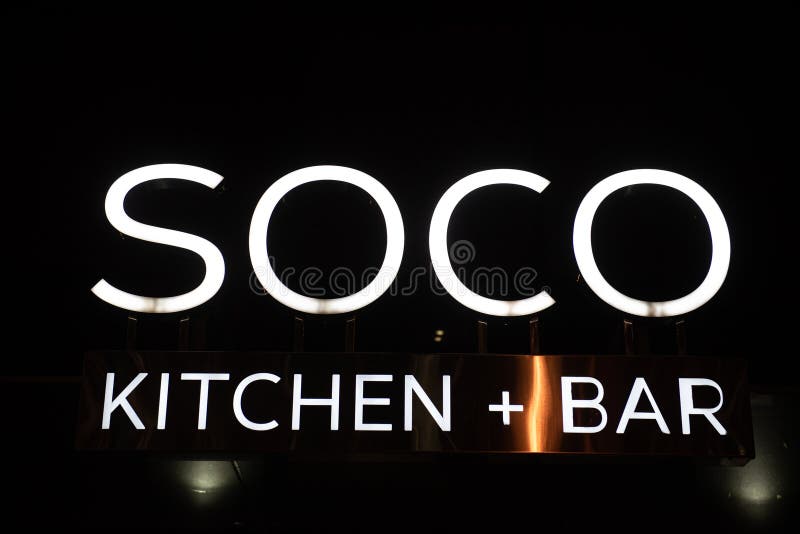 SOCO Kitchen and Bar Restaurant Sign in Toronto Editorial Photo - Image ...