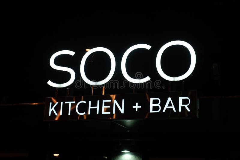 SOCO Kitchen and Bar Restaurant Sign in Toronto Editorial Stock Image ...