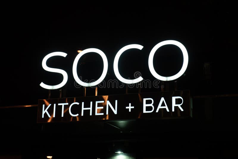 SOCO Kitchen and Bar Restaurant Sign in Toronto Editorial Photo - Image ...