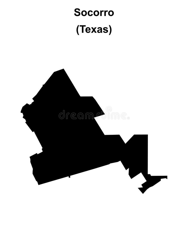Socorro outline map stock vector. Illustration of silhouette - 357649581