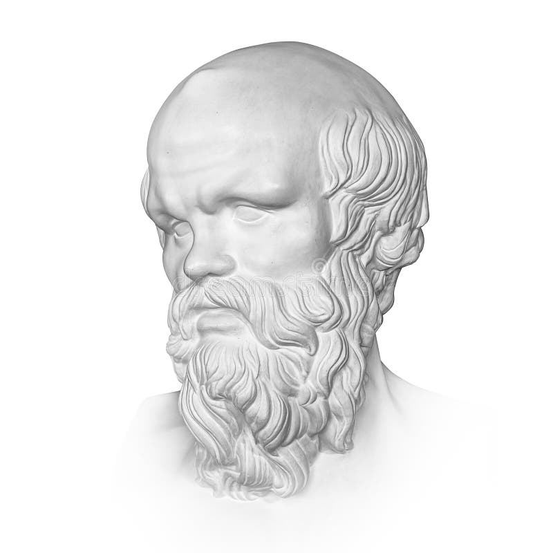 Socrates. Ancient Marble Statue Head of the Greek Philosopher Stock ...