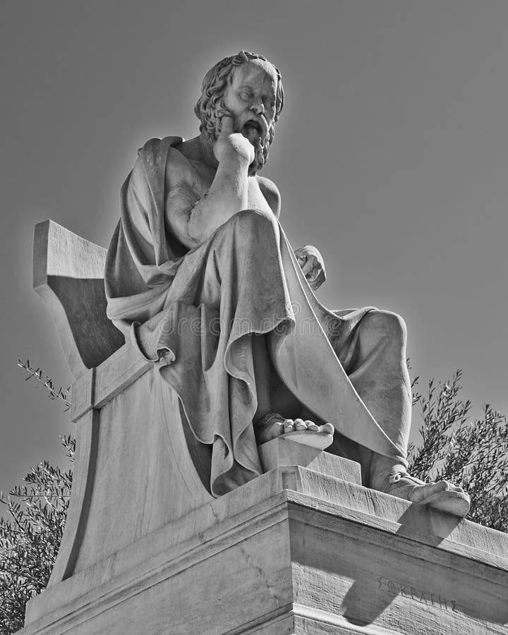 Socrates Filosofen Och Apolloen Guden Av Poesi Och Musik Arkivfoto ...
