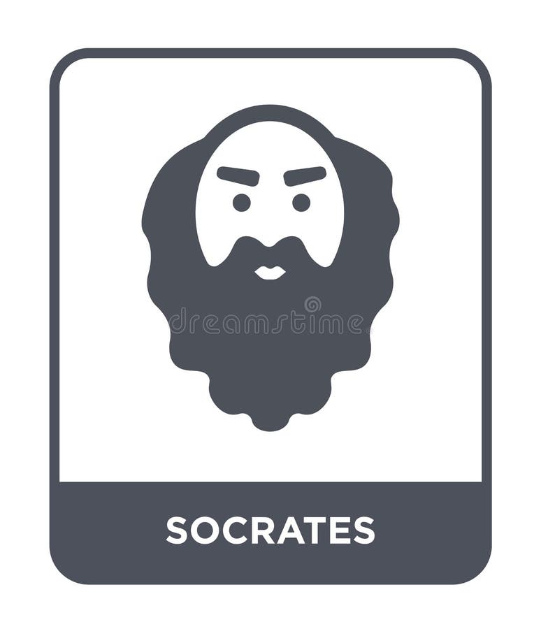 Socrates Icon in Trendy Design Style. Socrates Icon Isolated on White ...