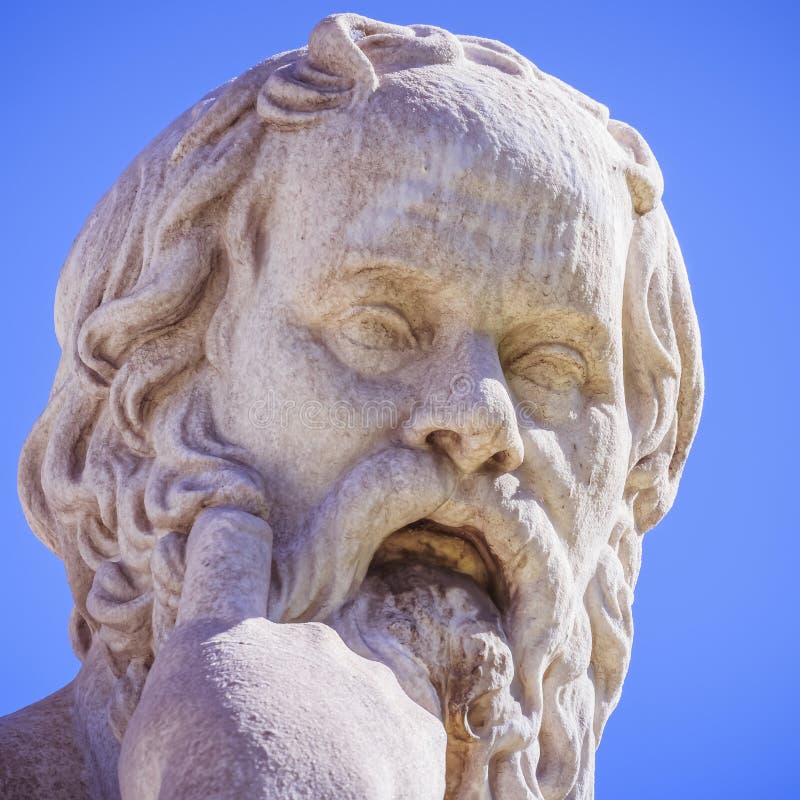 Socrates Portrait, the Ancient Philosopher in Deep Thoughts, Detail of ...