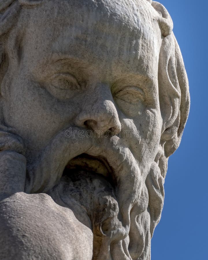 Socrates Portrait, the Ancient Philosopher and Thinker, with a ...