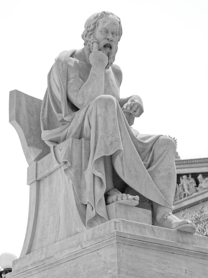 Socrates the Ancient Greek Philosopher in Deep Thoughts Stock Photo ...