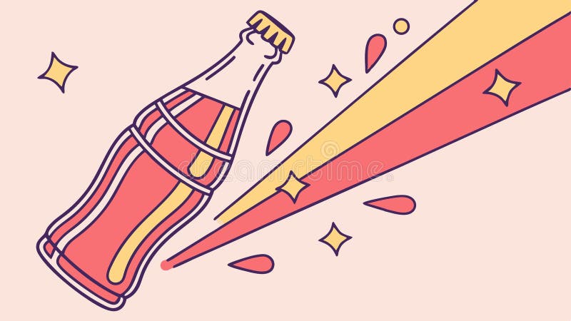 Soda Bottle Exploding Illustration, Energy, Excitement, Celebration ...