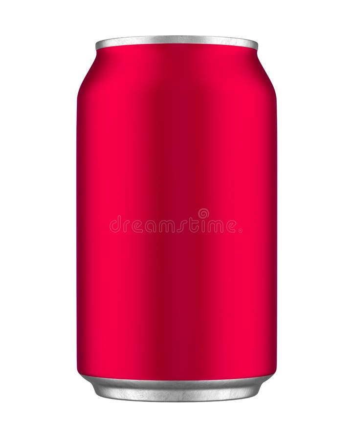 Metal Drinks Can in Red stock illustration. Illustration of mock - 8217566