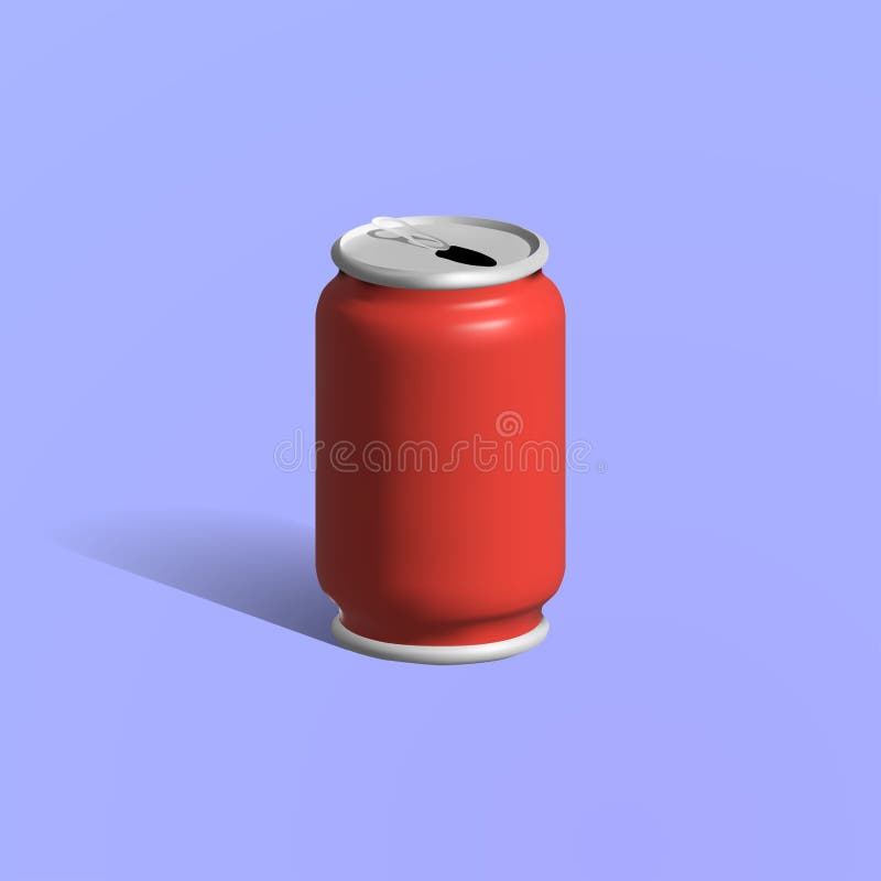 Soda Can 3d Icon. Red Soda Can 3d Icon Stock Illustration ...