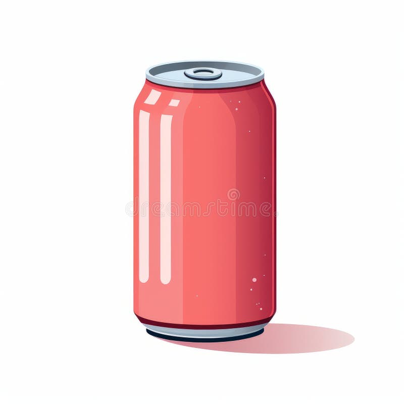 Colorful Vector Illustration of a Red Soda Can Stock Illustration ...